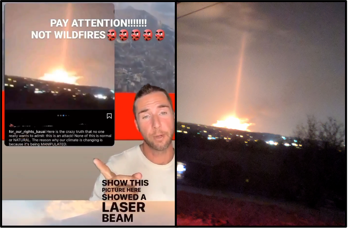 Fact Check: NO Evidence Hawaii Wildfires Caused By 'Direct Energy Weapon Assault' | Lead Stories